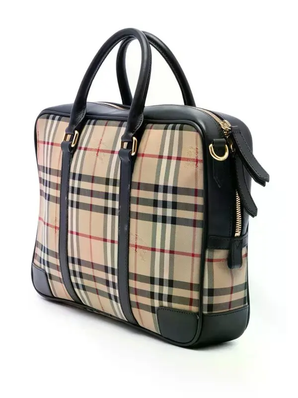 Burberry 2000-2017 Haymarket Check Nylon Business Bag