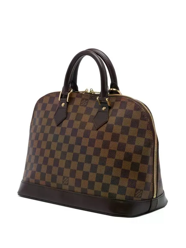 LOUIS VUITTON 2004 Damier Ebene Alma Pm Handbag