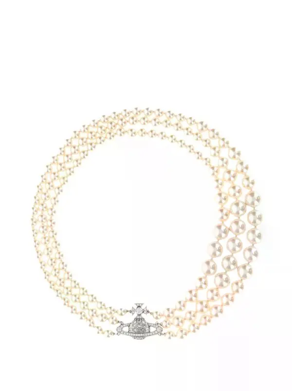 VIVIENNE WESTWOOD Graziella Pearl Necklace - Silver
