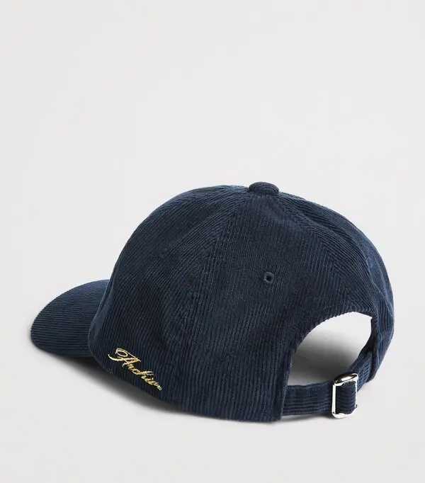 SYSTEM Cotton Corduroy Embroidered Logo Cap