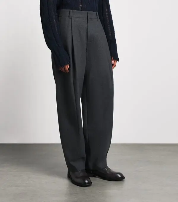 SYSTEM Wool Pleated Trousers