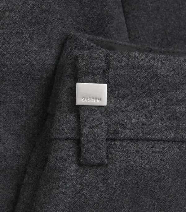 SYSTEM Wool Pleated Trousers