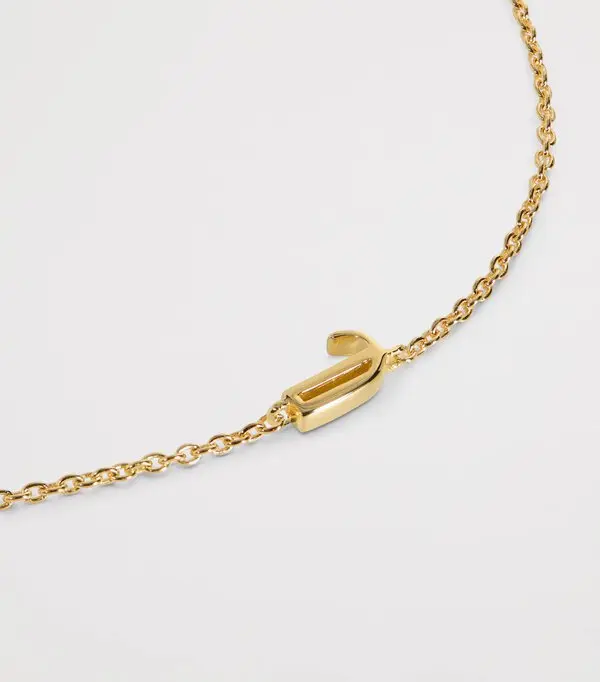 Monica Vinader J Initial Chain Bracelet - Gold
