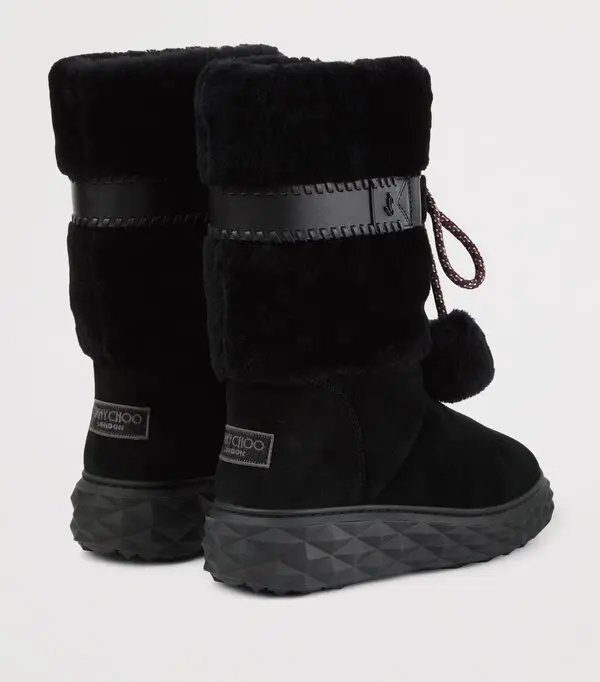 JIMMY CHOO Cobi Suede-shearling Boots