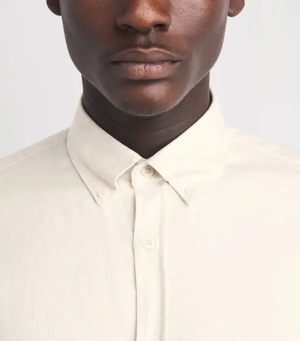Sunspel Brushed Cotton Flannel Shirt