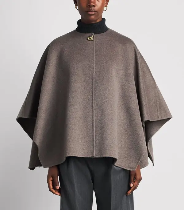 Fabiana Filippi Wool-cashmere Gold-knot Cape