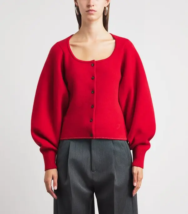 Jacquemus Wool-cashmere Tempo Cardigan - Red