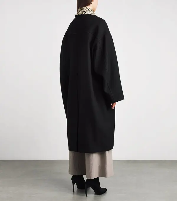 RÓHE Wool Cheetah-collar Coat