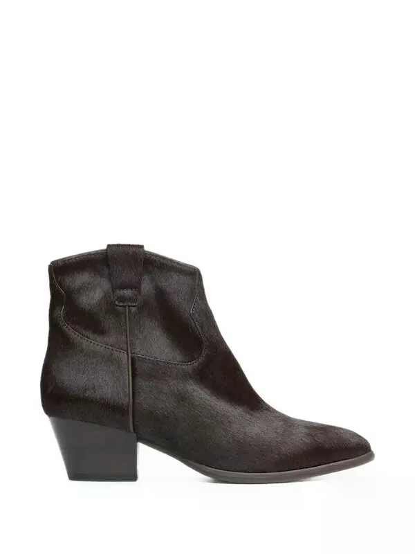 Ash Fame Pony-skin Effect Ankle Boots - Brown