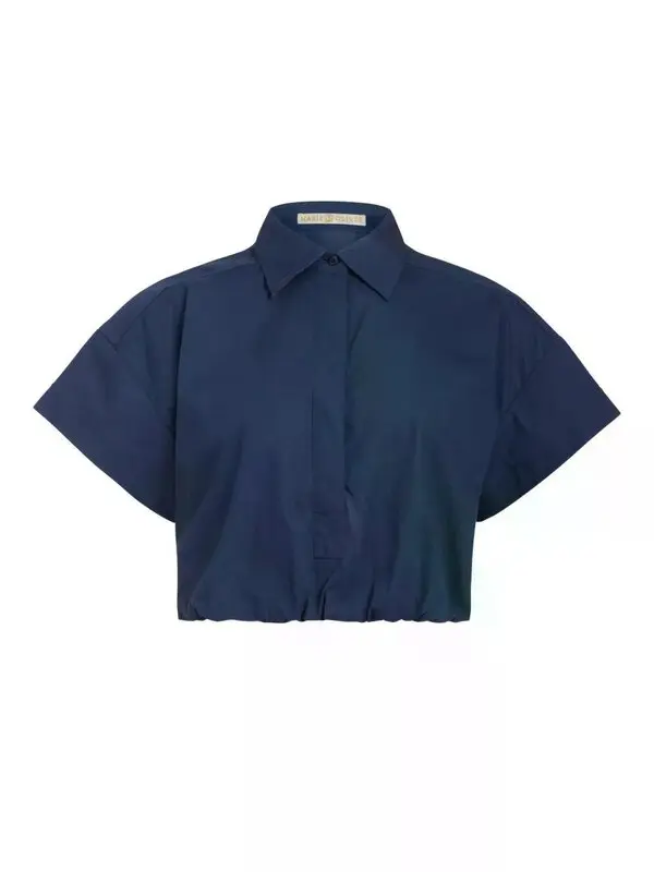 MARIE OLIVER Sierra Elasticated Cropped Polo Top