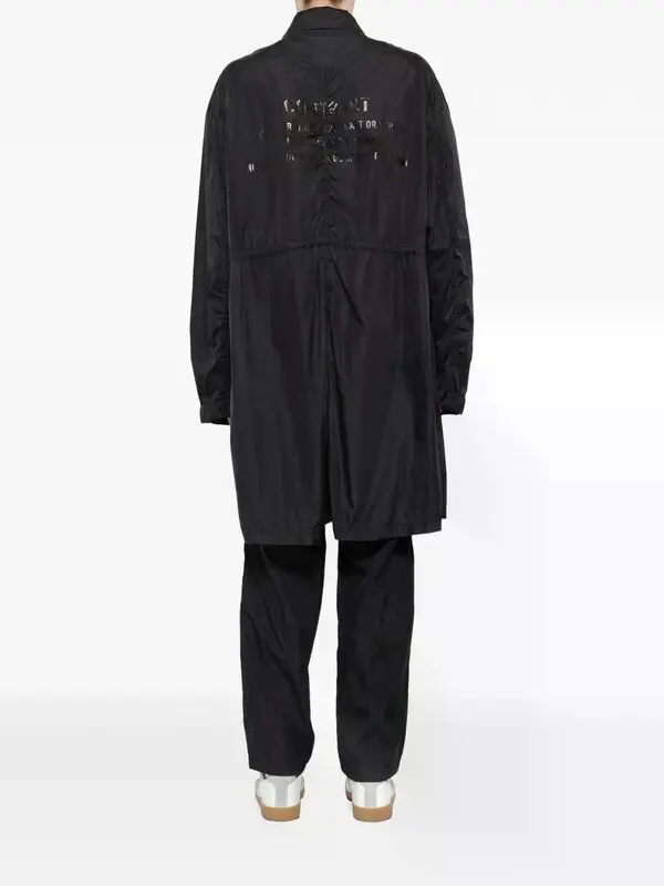 JUUN.J Slogan-print Drawstring-waist Parka