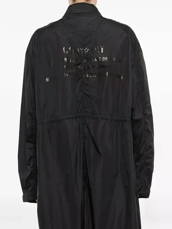 JUUN.J Slogan-print Drawstring-waist Parka