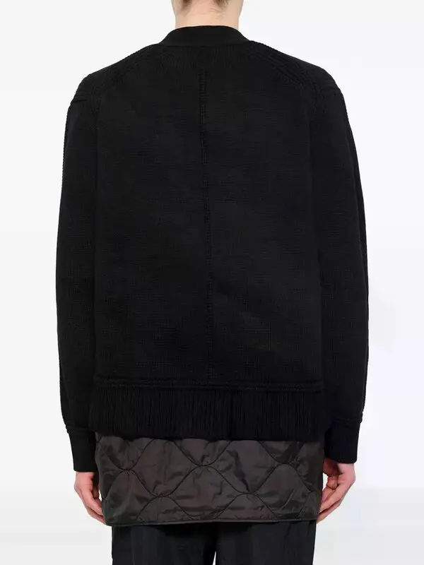 JUUN.J Zip-up Ribbed-trim Coat