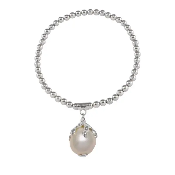 VON TRESKOW Stretchy Bracelet With Overflow Baroque Pearl