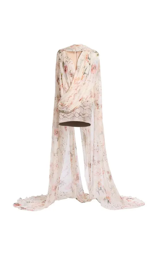 Elie Saab Specialorder-printed Chiffon Short Dress - Multi