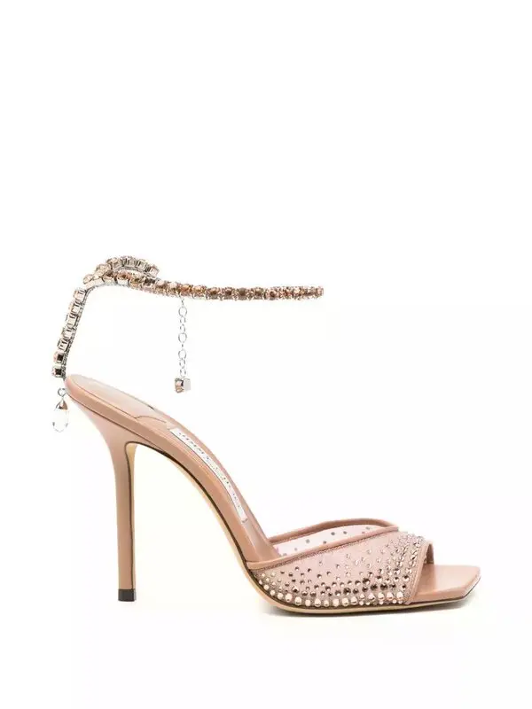 JIMMY CHOO Saeda Crystal-embellished Sandals