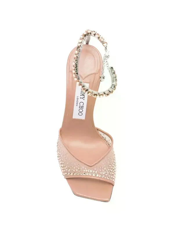 JIMMY CHOO Saeda Crystal-embellished Sandals