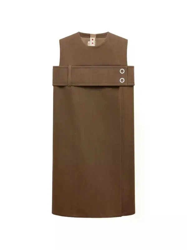 Marni Wool Dress With Belted Bust
