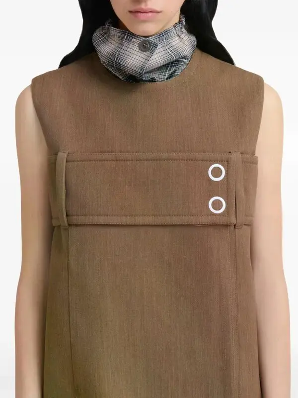 Marni Wool Dress With Belted Bust