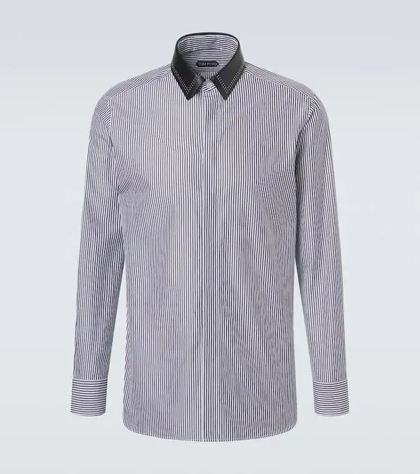 TOM FORD Striped Cotton Poplin Shirt