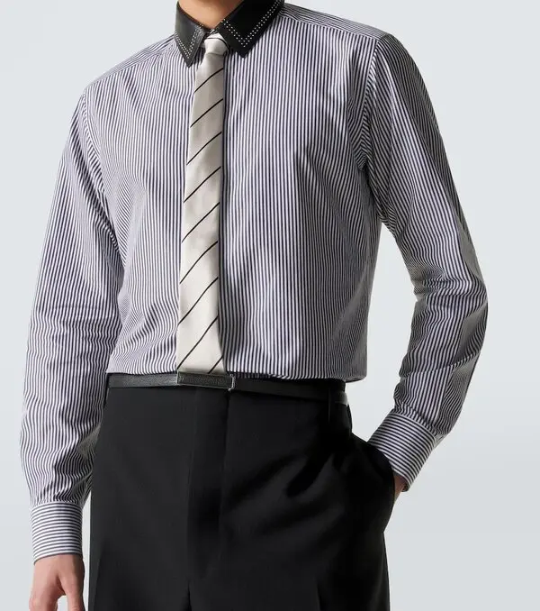 TOM FORD Striped Cotton Poplin Shirt