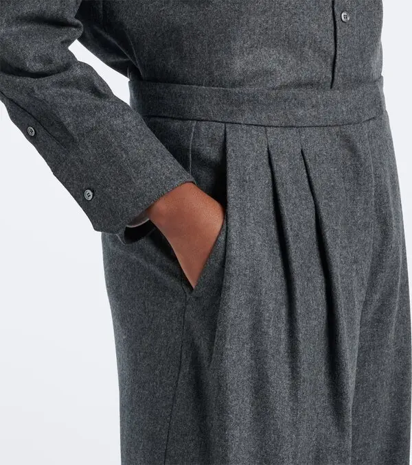 Max Mara Pleated Wool Wide-leg Pants