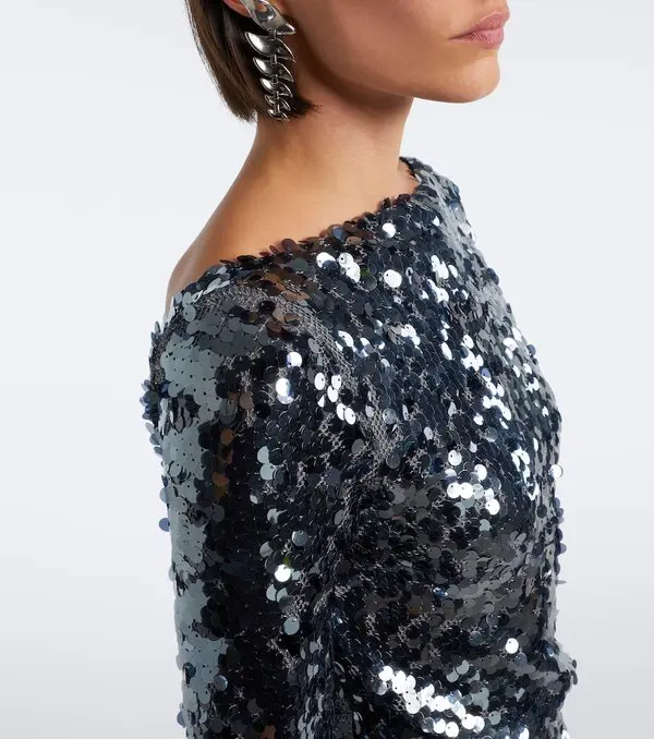 Christopher Esber Lace-trimmed Sequined Paneled Gown