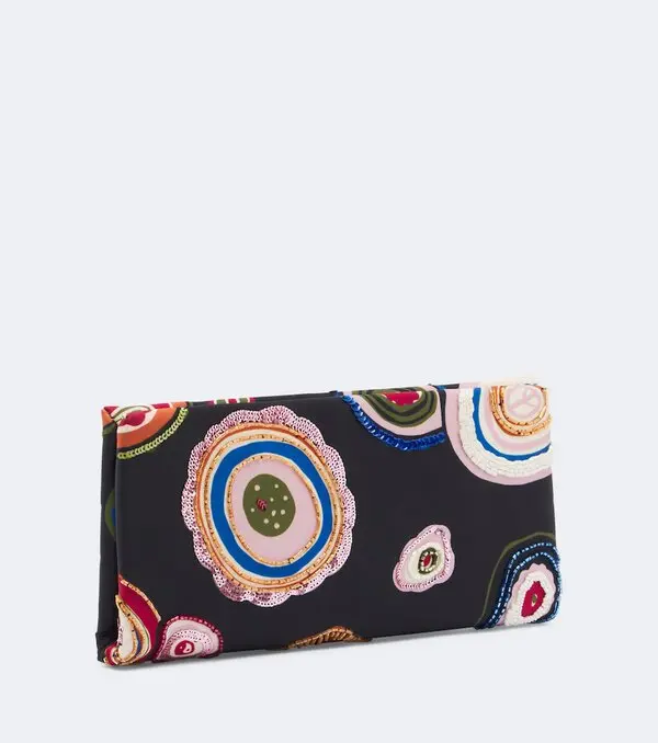 Staud Muse Small Embellished Satin Clutch