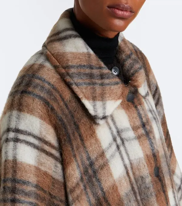 Moncler Shearling-trimmed Mohair, Alpaca And Wool-blend Poncho