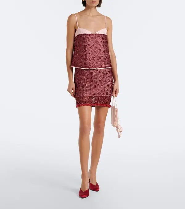 Posse Sofia Beaded Miniskirt