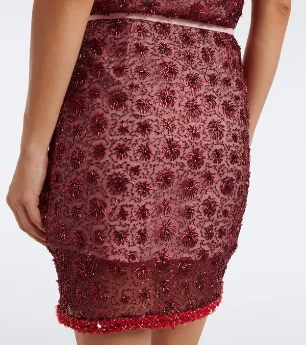 Posse Sofia Beaded Miniskirt