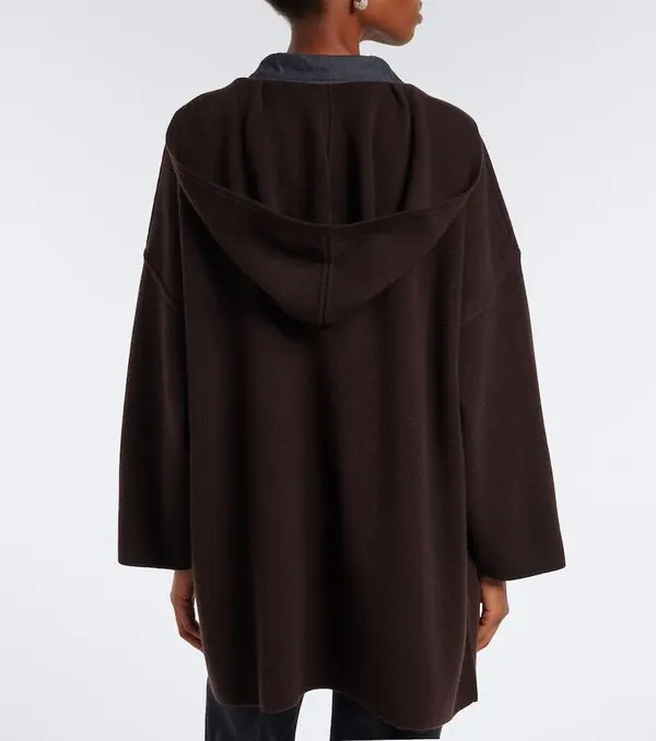Max Mara Hooded Wool And Cashmere Cardigan