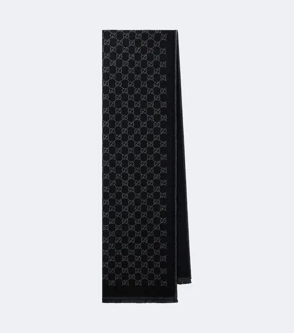 Gucci Gg Jacquard Wool-blend Scarf