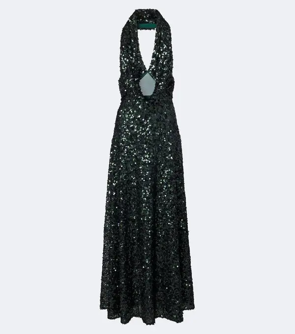 Christopher Esber Sequined Halterneck Gown
