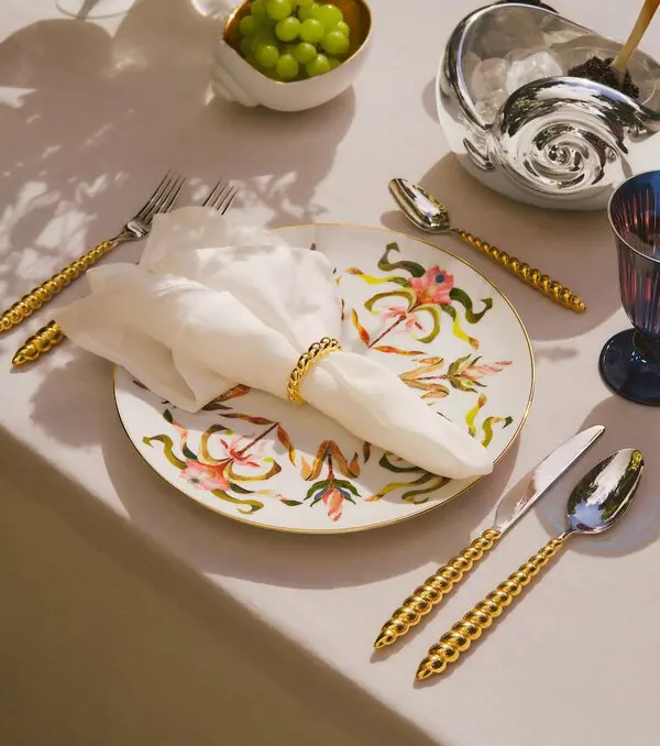 L'Objet X Jessica Mccormack Gold-plated Cutlery Set