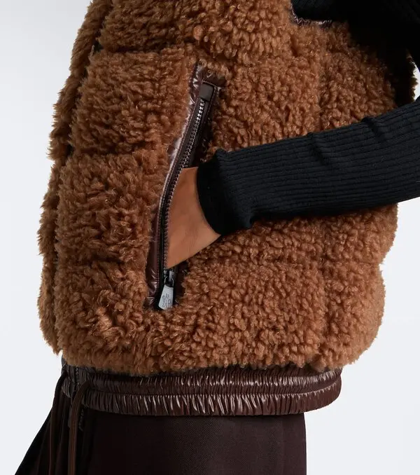 Moncler Hooded Teddy Down Vest