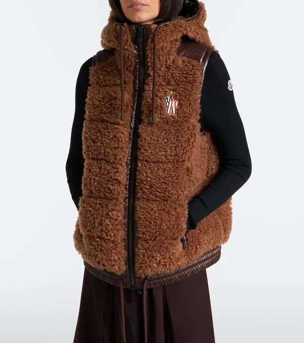 Moncler Hooded Teddy Down Vest