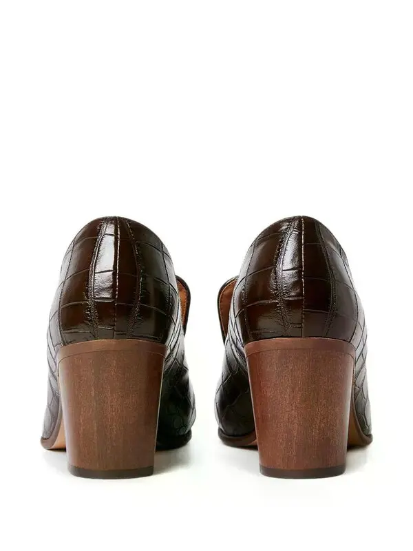 Stella McCartney Croc-effect Heeled Loafers