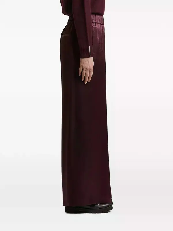 Peserico Satin-finish Wide-leg Trousers - Red