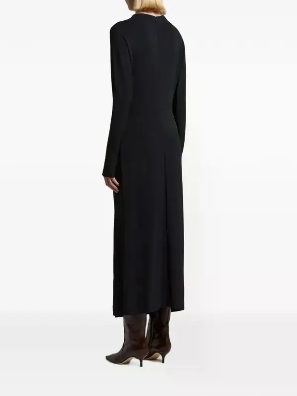 Peserico Ruched Metallic-detail Maxi Dress