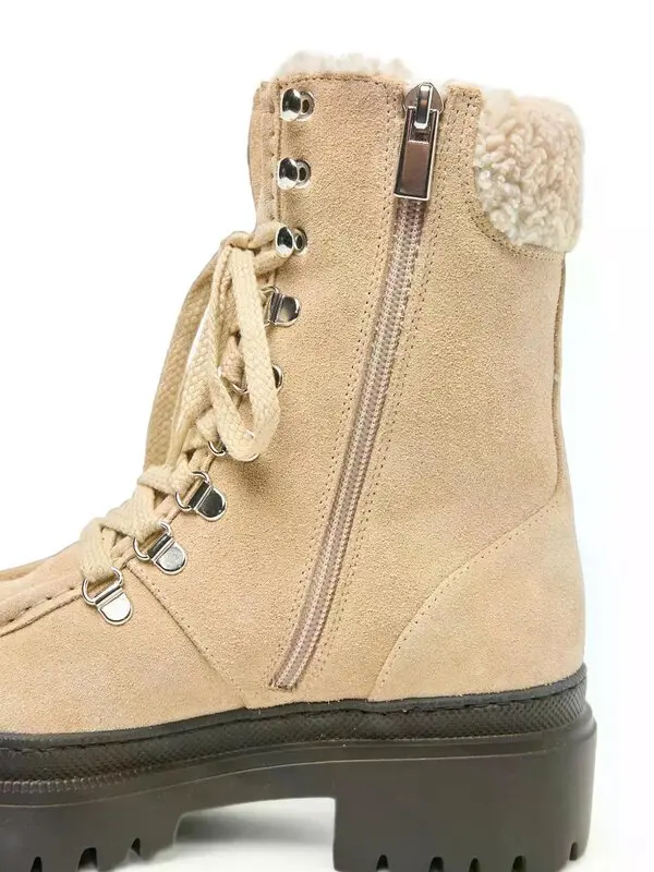 Peserico Shearling-trim Lace-up Boots