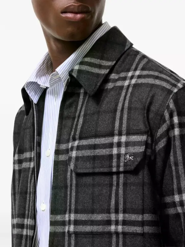 Burberry Check Wool Cashmere Overshirt