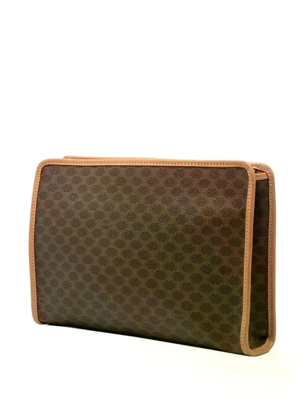 Celine 20th Century Macadam Coated Canvas Clutch Bag