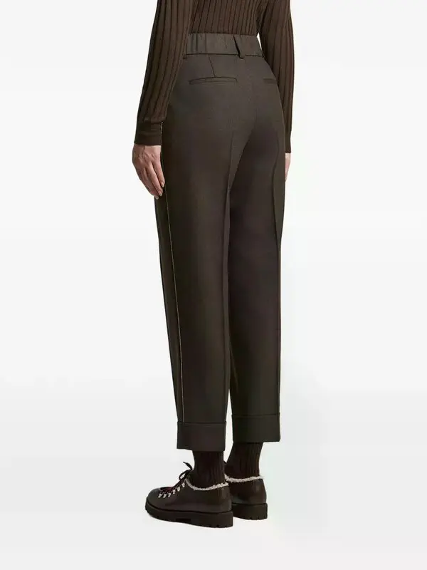 Peserico Beaded-trim Pleated Trousers