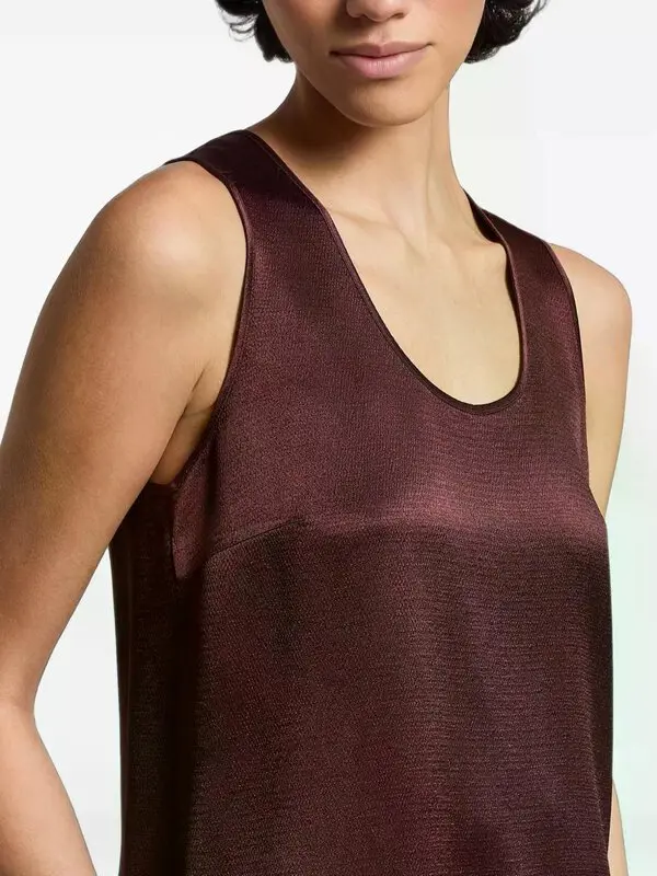 Peserico Satin-finish Scoop-neck Top