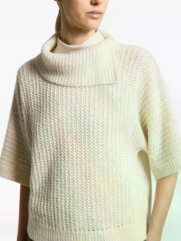 Peserico Waffle-knit Funnel-neck Sweater