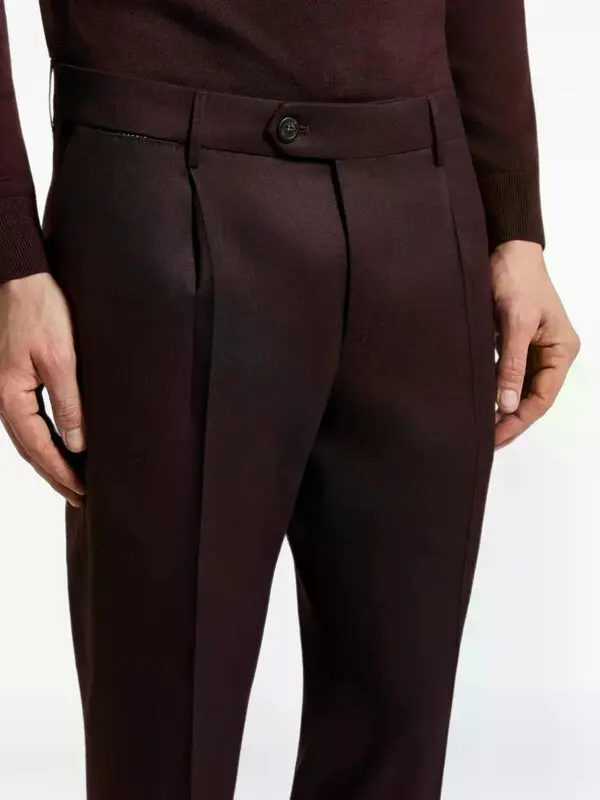 Peserico Pleated-detail Turn-up Trousers