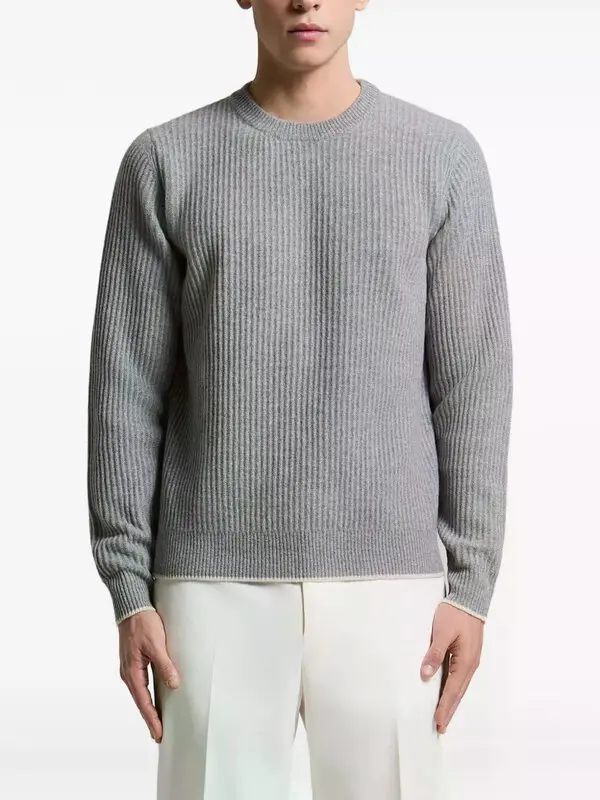 Peserico Ribbed-knit Crew-neck Sweater