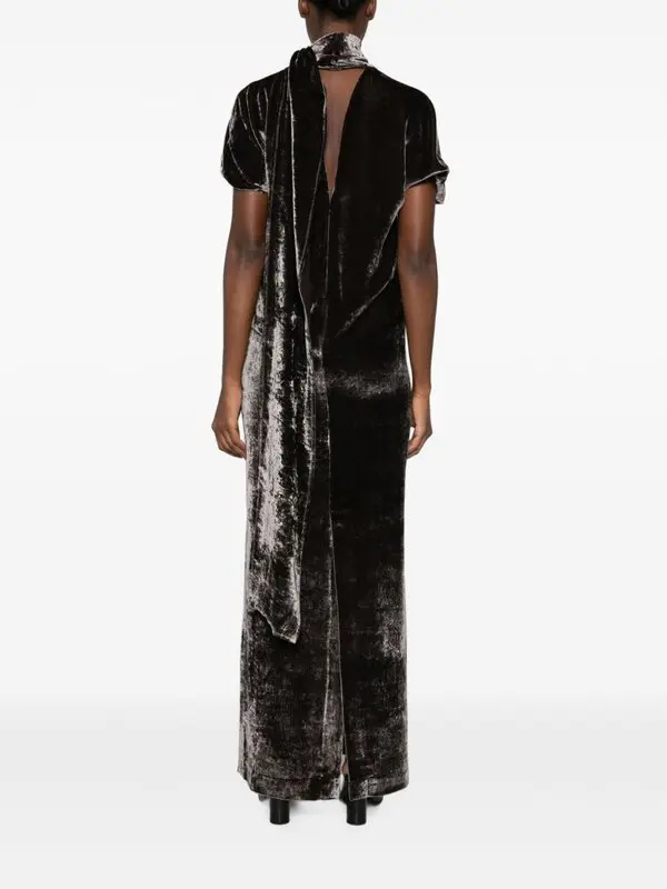 CORTANA Iris Velvet Long Dress