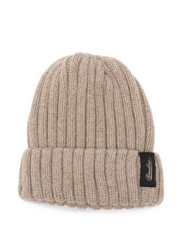 Borsalino Hill Cashmere Beanie - Brown